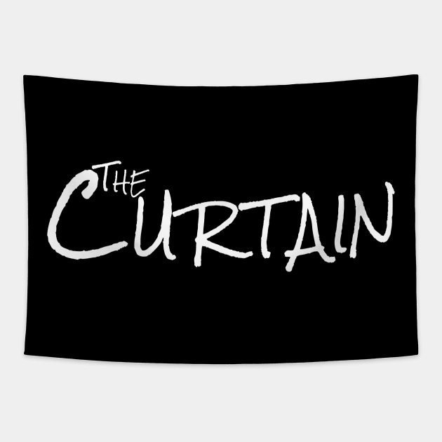 White text transparent background - Curtain - Tapestry | TeePublic