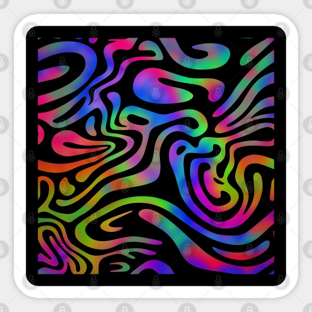 Acid Wave Aesthetic Colors - Acid Trip - Sticker | TeePublic