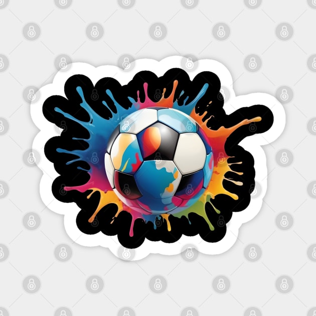 Color Splash Football Soccer Ball Lover Design - Soccer Ball - Sticker ...