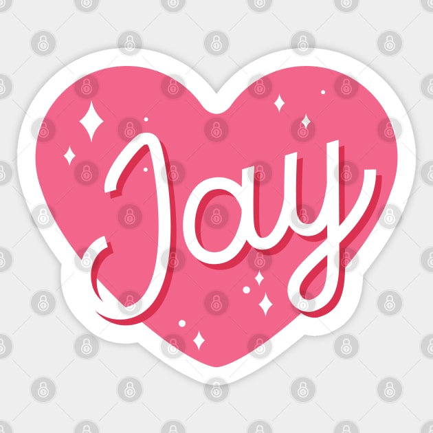 Enhypen Jay name heart text Engene | Morcaworks - Enhypen Jay - Sticker ...