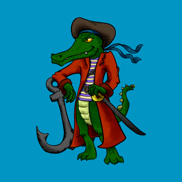 Alligator Pirate - Pirate - T-Shirt | TeePublic