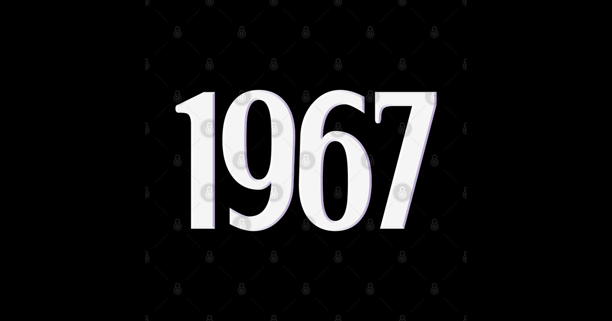 1967 Simple Logo Vintage Style - 1967 - Posters and Art Prints | TeePublic