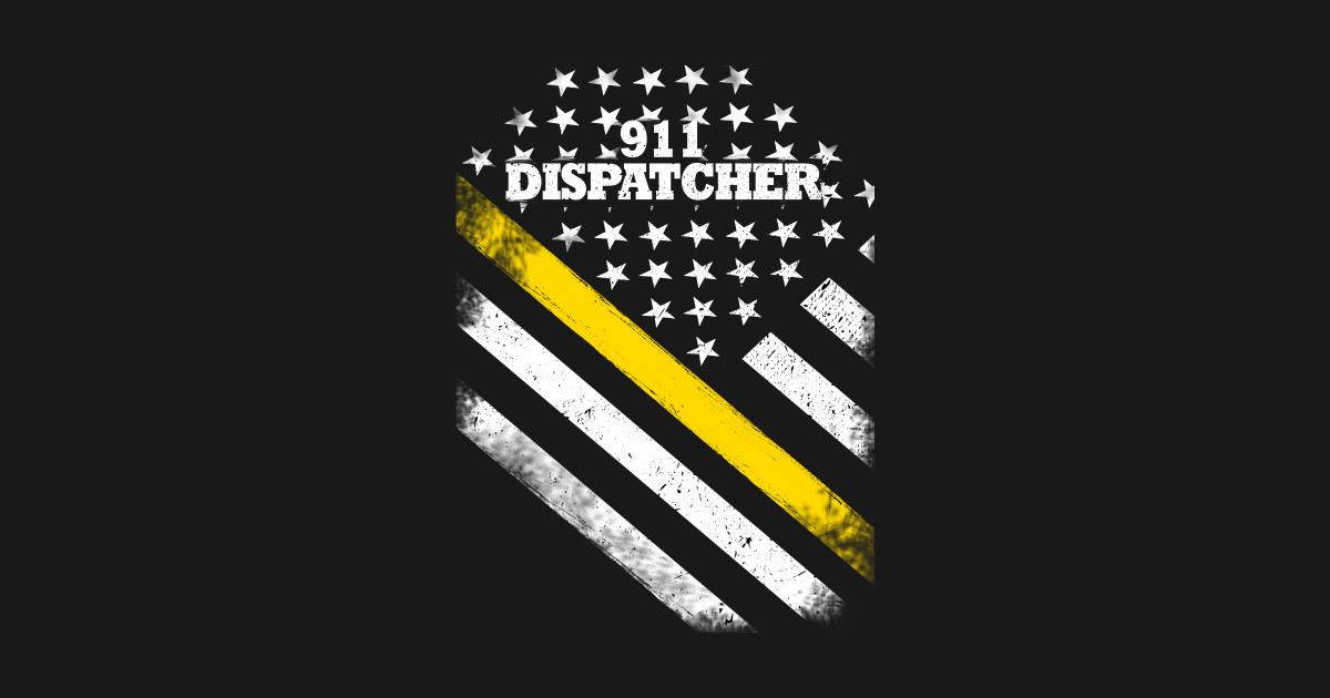 911 Dispatcher Thin Gold Line American Flag - Thin Gold Line Flag - T ...