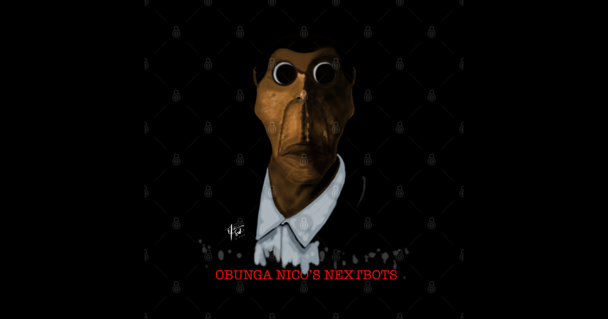 Obunga Nico’s nextbots Original artwork fan art - Game - Sticker ...
