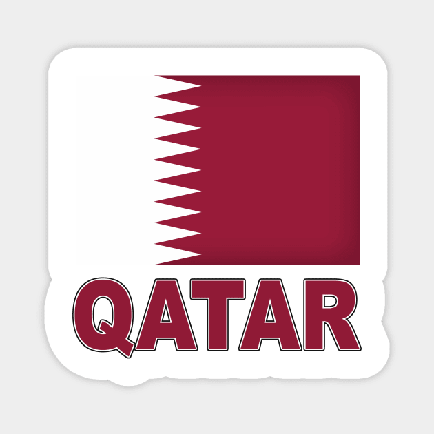 The Pride of Qatar - Qatari National Flag Design - Qatar - Magnet ...