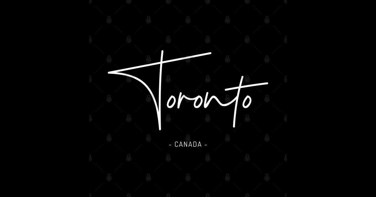 Toronto, Canada Design (WHITE PRINT) - Travel - Sticker | TeePublic