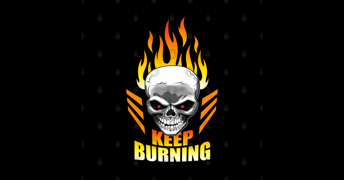 The Burning Skull, Keep Burning - Burning Man - Burning Man - Sticker ...