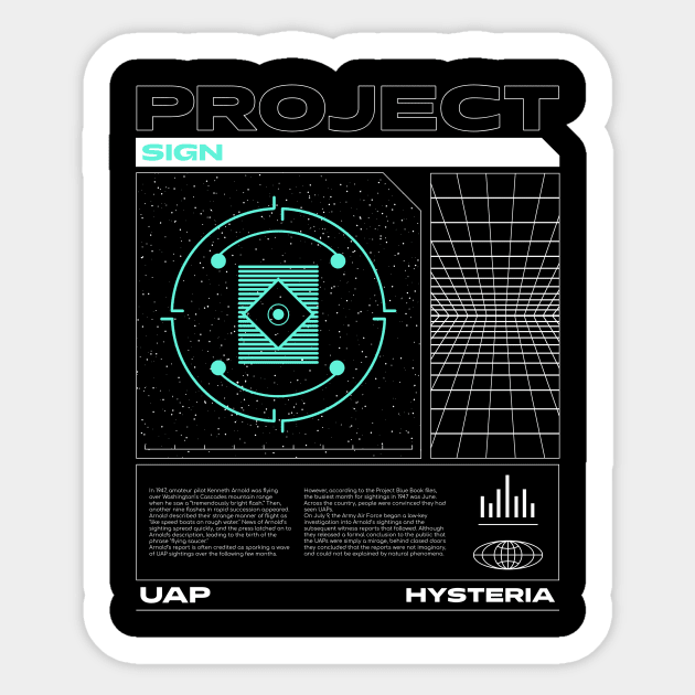 UAP Project - Uap - Sticker | TeePublic