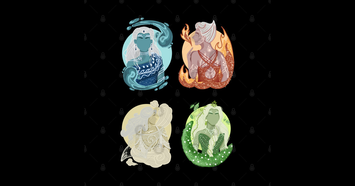 FOUR ELEMENTS GODDESSES - Four Elements - Sticker | TeePublic