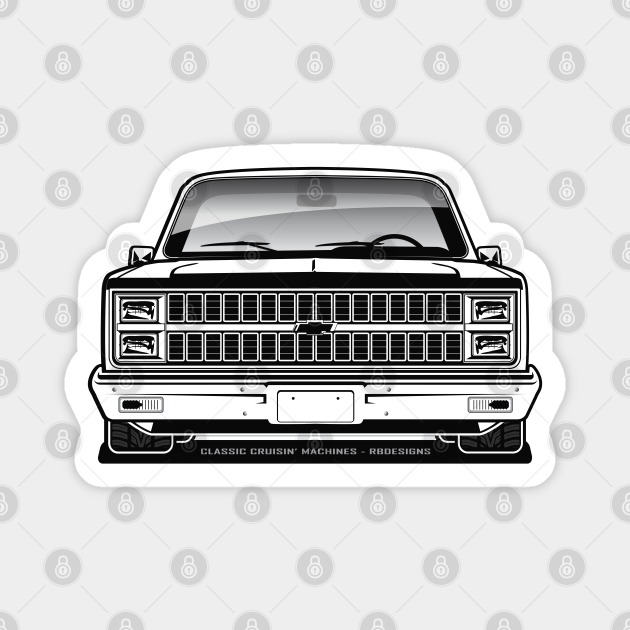 1981-82 Squarebody Chevrolet C10 Blazer Suburban BW - Truck - Magnet ...