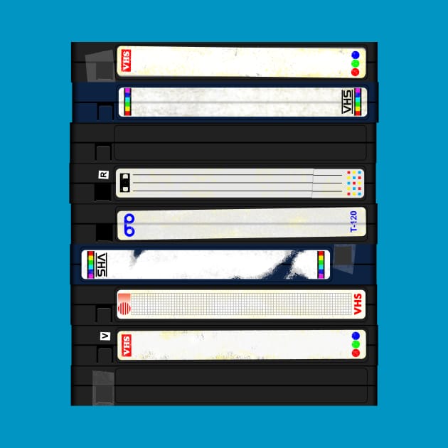 VHS Stack - Vhs - T-Shirt | TeePublic
