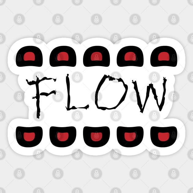 Flow typography design - Typography Quote - Sticker | TeePublic