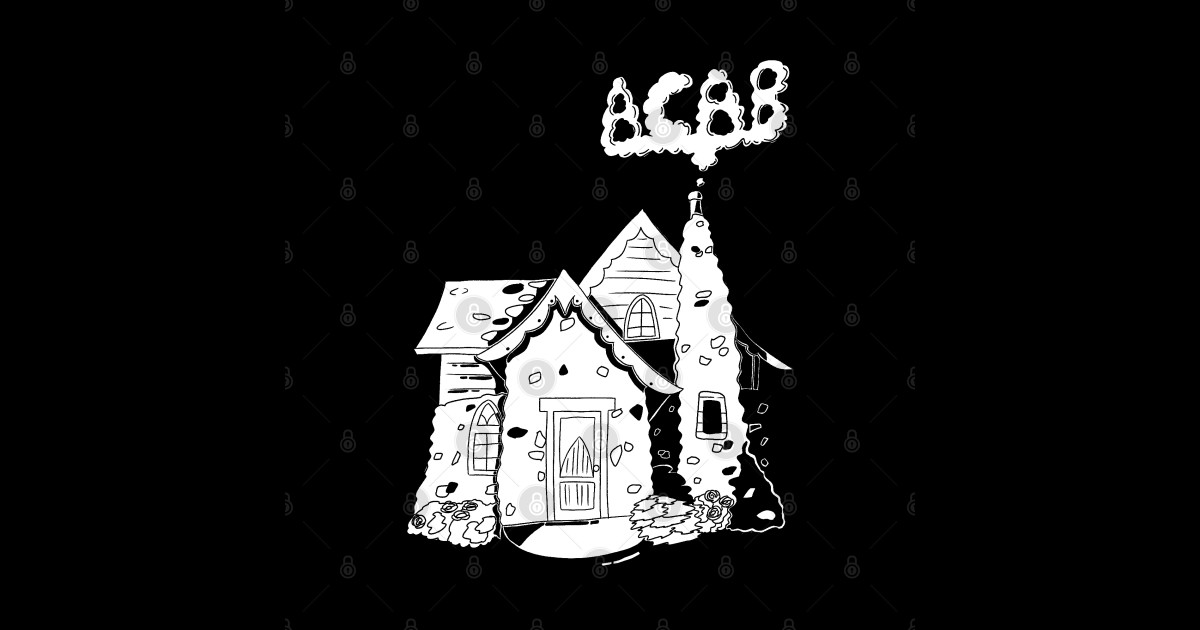 Acab cottagecore house - Acab - Sticker | TeePublic