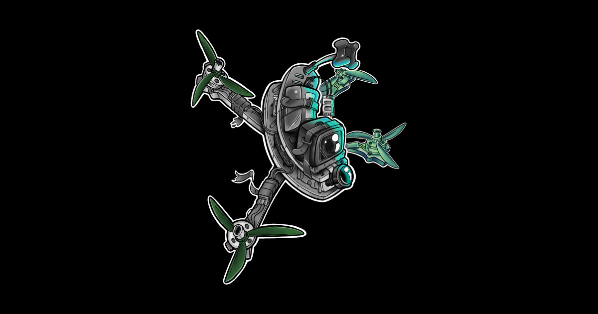 first fpv kwad simple colour - Fpv Racing - Sticker | TeePublic