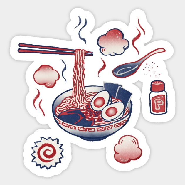 Ramen (Japanese Noodle) - Japanese Noodles - Sticker | TeePublic