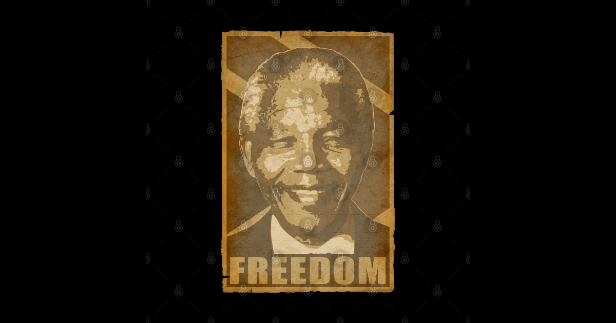 Nelson Nelson Mandela Freedom Propaganda Poster - Nelson - Magnet ...