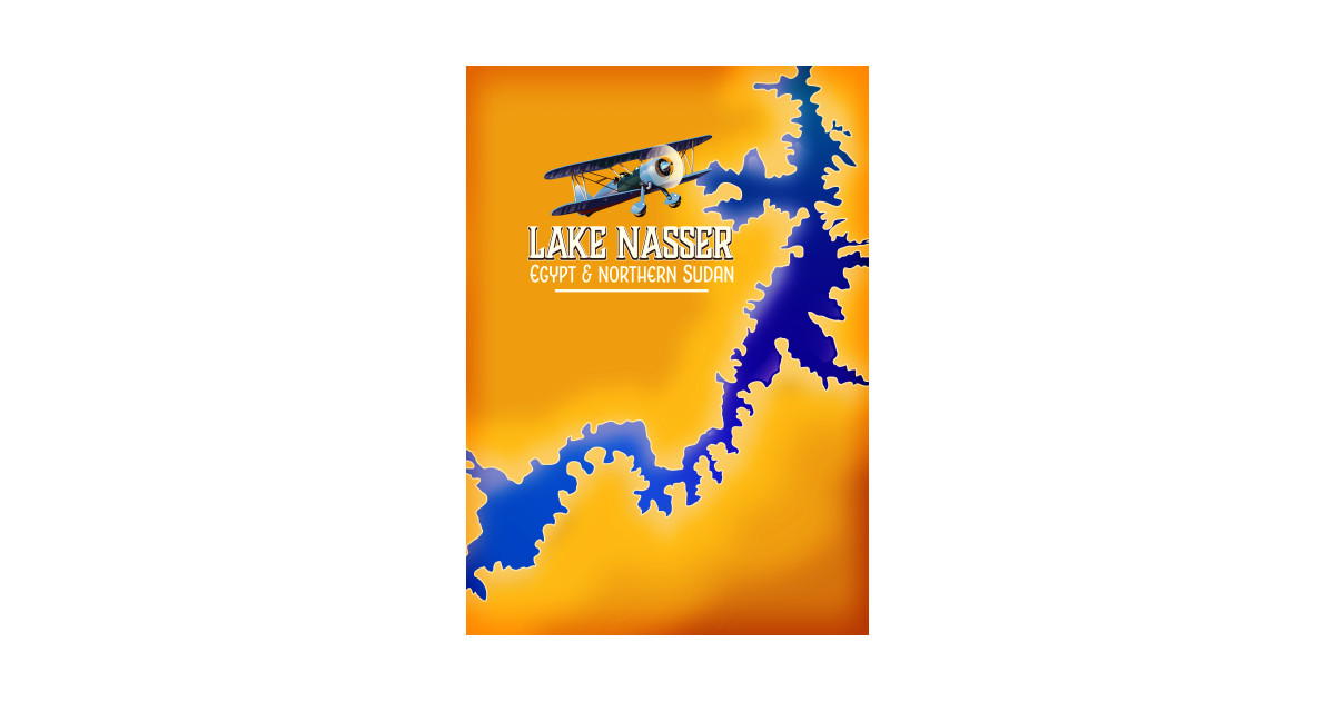 Lake Nasser Egypt map - Lake Nasser - T-Shirt | TeePublic