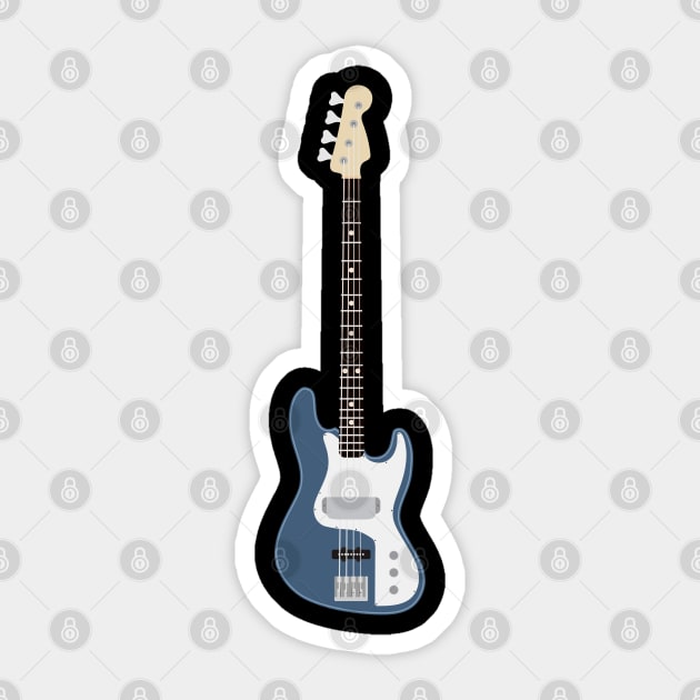 Blue Bass Guitar - Bass Guitar - Sticker | TeePublic