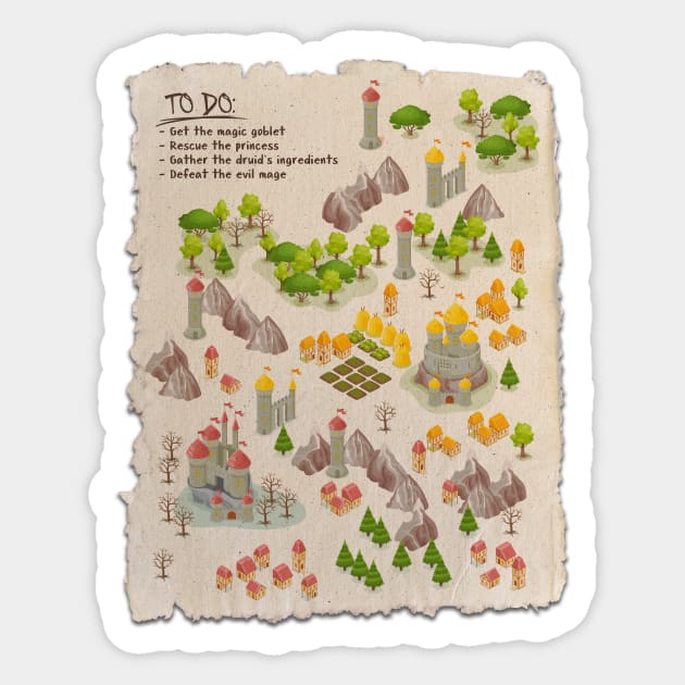 RPG Map V1 - Rpg - Sticker | TeePublic
