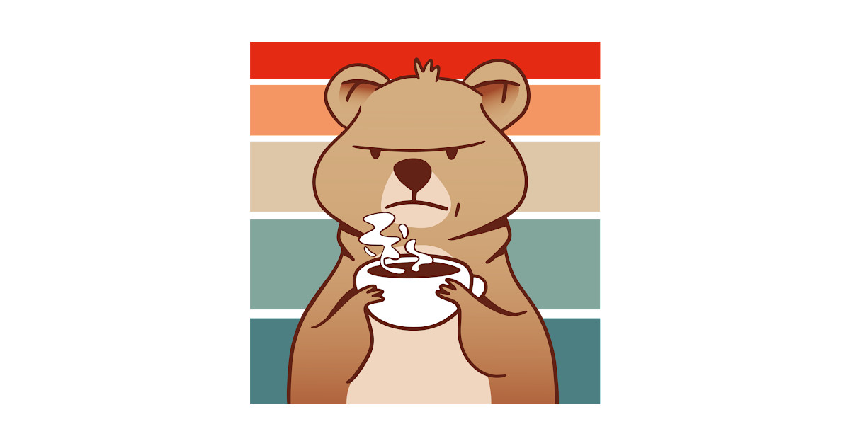 Angry quokka with coffee cup - Quokka - T-Shirt | TeePublic
