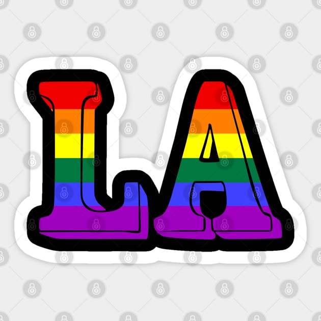 LA Pride Flag LGBTQ Parade - Los Angeles - Sticker | TeePublic