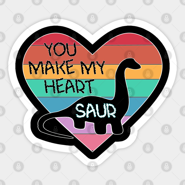 You Make my Heart Saur Dinosaur Valentine - Dinosaur Valentine ...