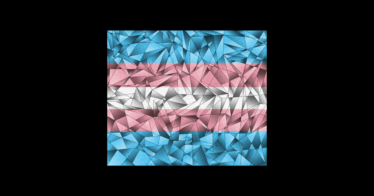 Abstract Fractal Triangles Transgender Pride Flag Pattern - Transgender ...