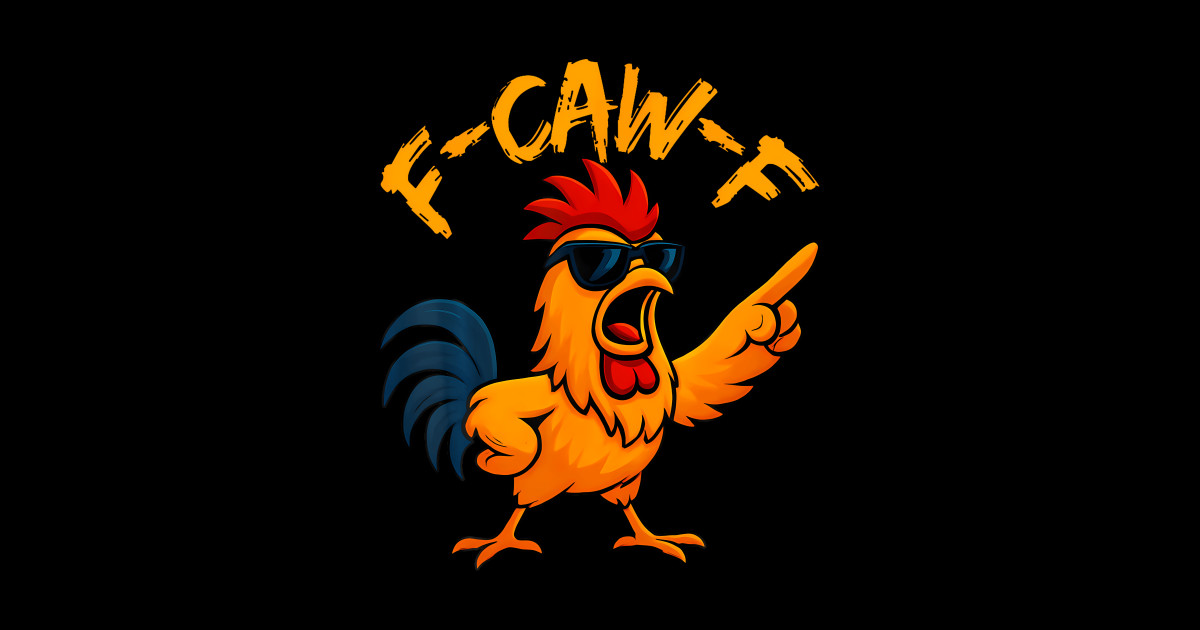 F Caw F Rooster Funny Bird Fcawf Chicken Whisperer Fawk Off - Funny ...