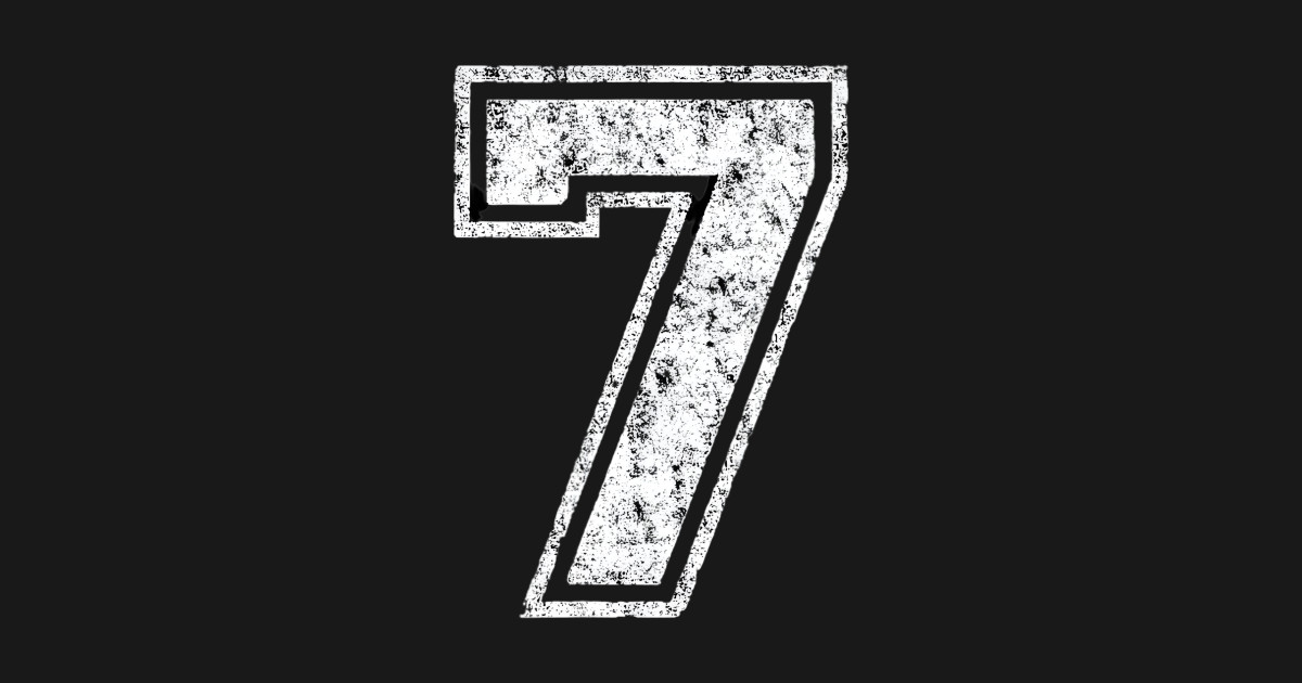 7 Number Seven Team Sports Varsity - Team Sports Number - T-Shirt ...