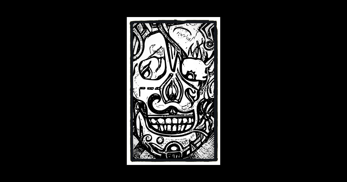 Mr. skully design - Skull - Sticker | TeePublic