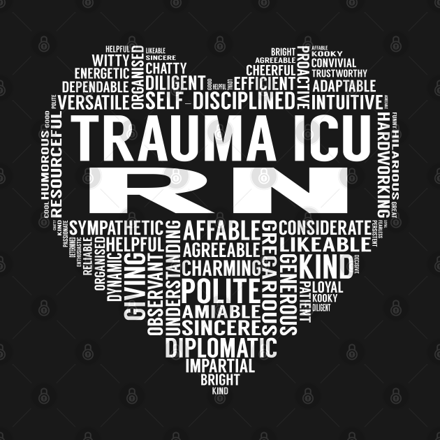 Trauma ICU RN Heart - Trauma Icu Rn - Hoodie | TeePublic
