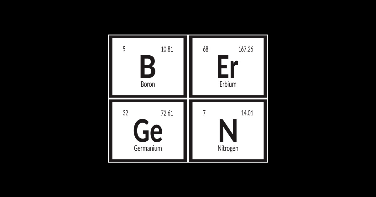 Bergen City Table of Elements - Bergen City Table Of Elements - Sticker ...