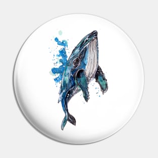 Humpback Whale Watercolor Pins and Buttons for Sale | TeePublic