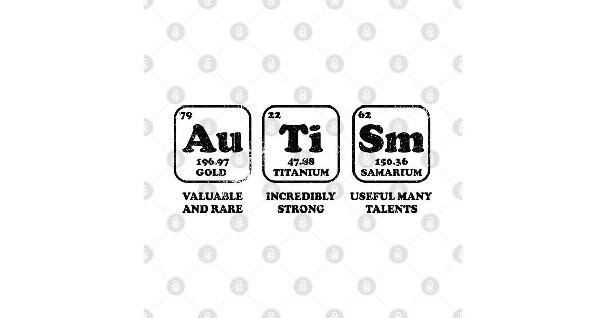 Autism Awareness Periodic Table Elements - Autism Awareness Periodic ...