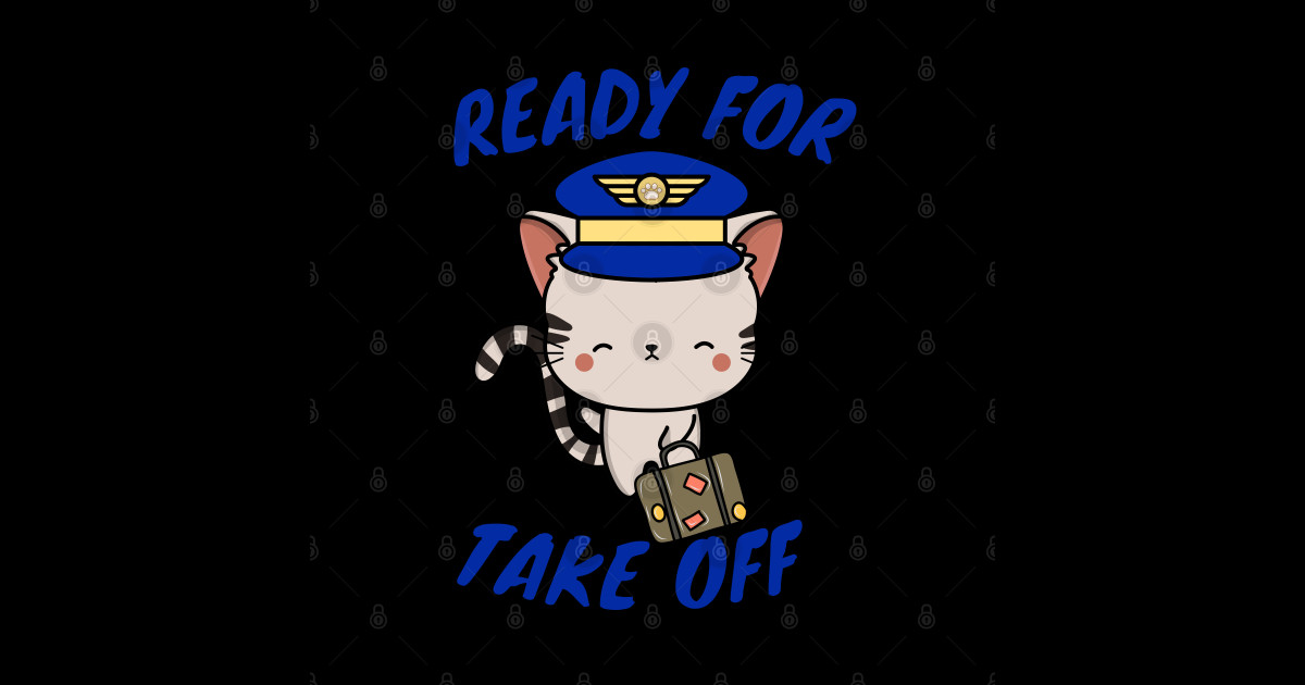 Pilot Tabby cat - Tabby Cat - Sticker | TeePublic
