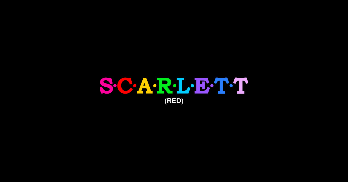 Scarlett -Red. - Scarlett - Sticker | TeePublic