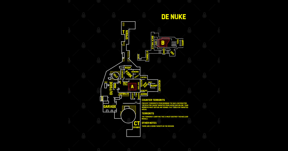 T-Shirt Denuke Map CSGO - Csgo - Sticker | TeePublic