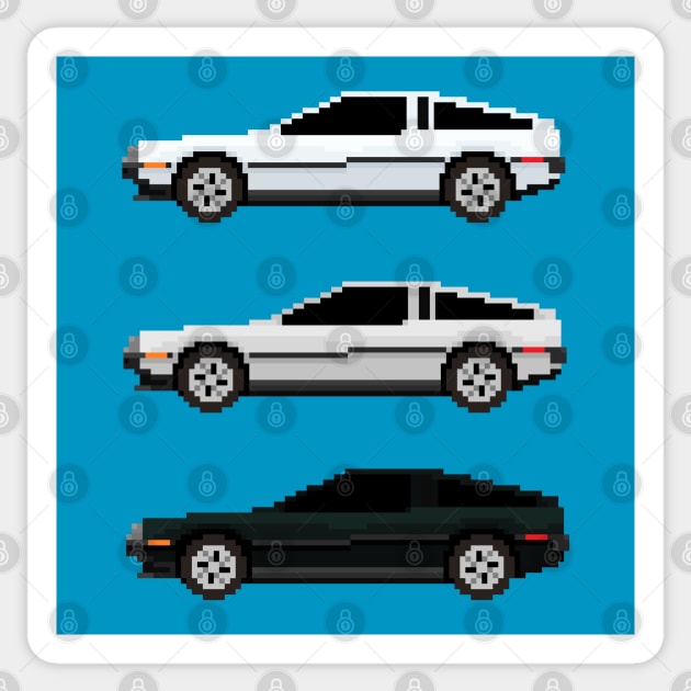 DMC Delorean Pixelart - Car - Sticker | TeePublic