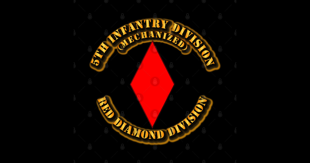 5th Infantry Division - Red Diamond Division - Arrow - Sticker | TeePublic