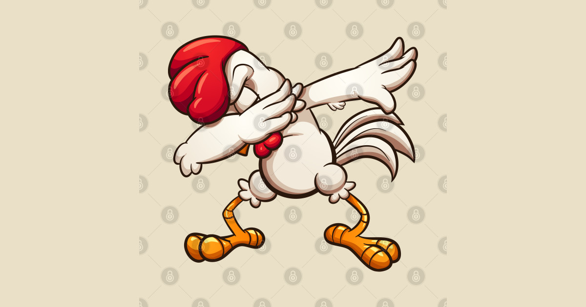 Dabbing cartoon chicken - Dabbing - T-Shirt | TeePublic