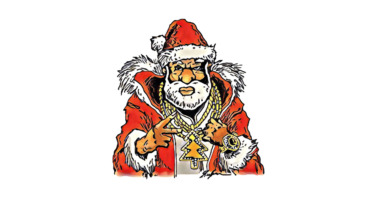 Gangster Santa - Christmas - Tapestry | TeePublic