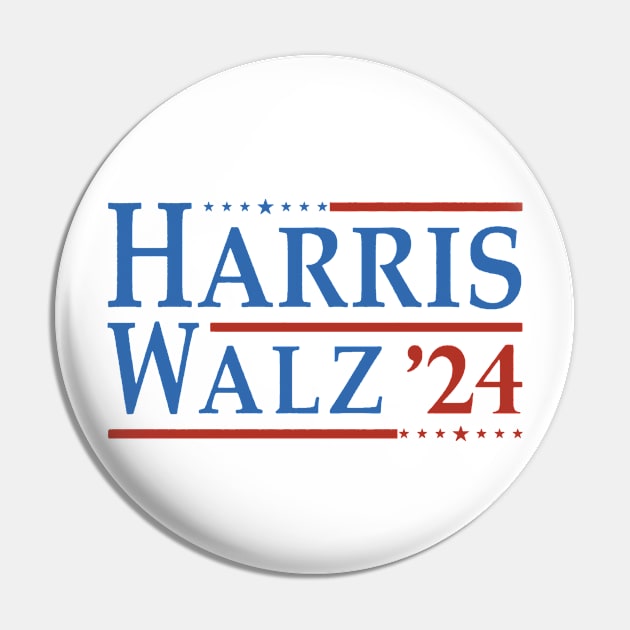 Kamala Harris-Walz - Harris Walz - Pin | TeePublic