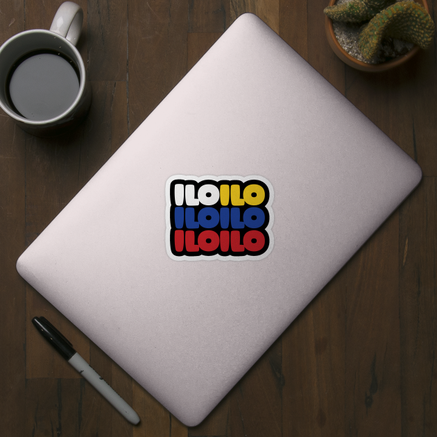 Iloilo Philippines Flag Typography - Iloilo Philippines Flag Typography ...