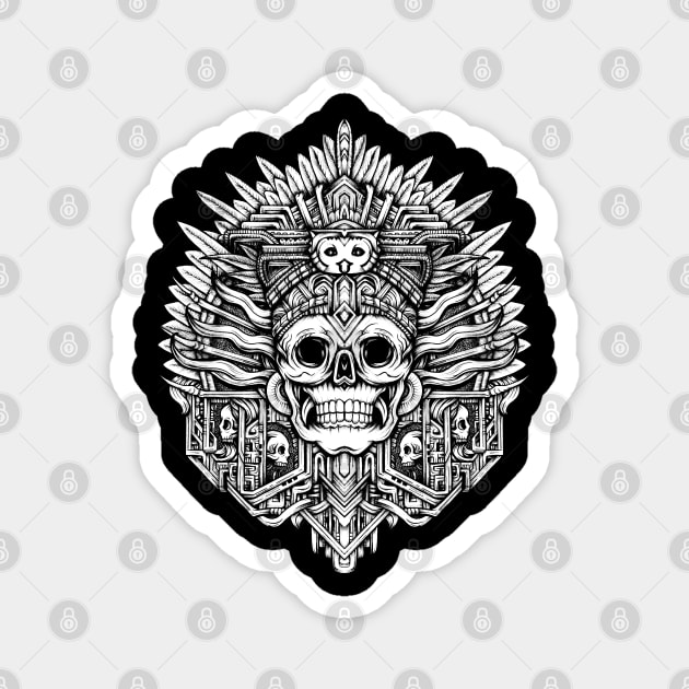 aztec skull vector
