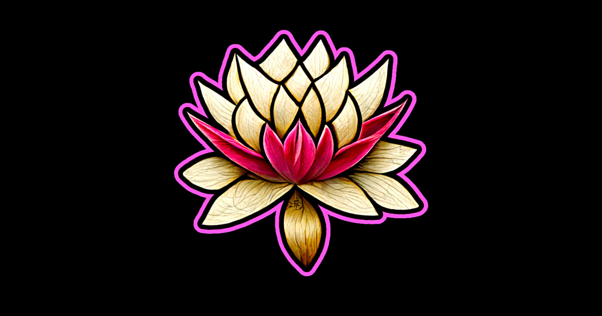 Namaste Lotus Flower - Namaste Lotus Flower - Sticker | TeePublic