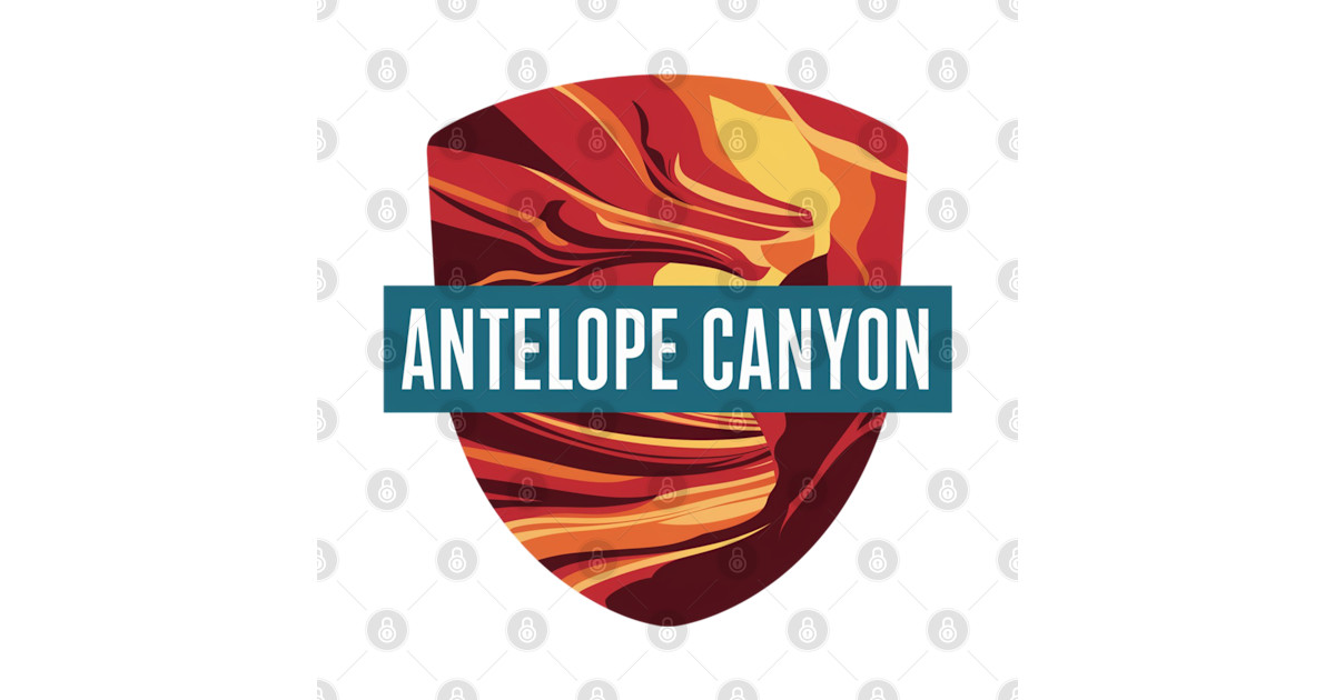 Antelope Canyon Shield Emblem - Antelope Canyon - T-Shirt | TeePublic