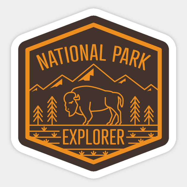 National Park Explorer - National Park - Sticker | TeePublic