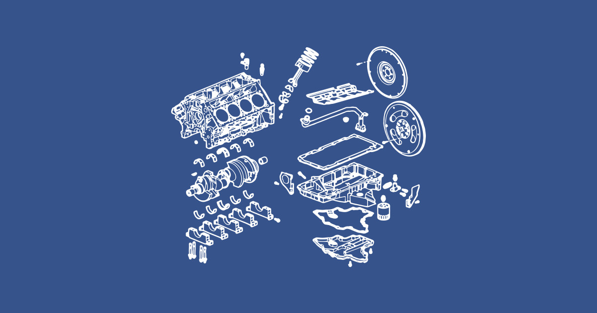 LS V8 Engine - Cars - T-Shirt | TeePublic