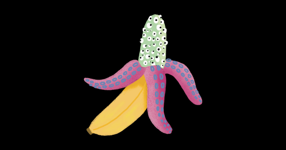 Alien Banana - Banana - Sticker | TeePublic