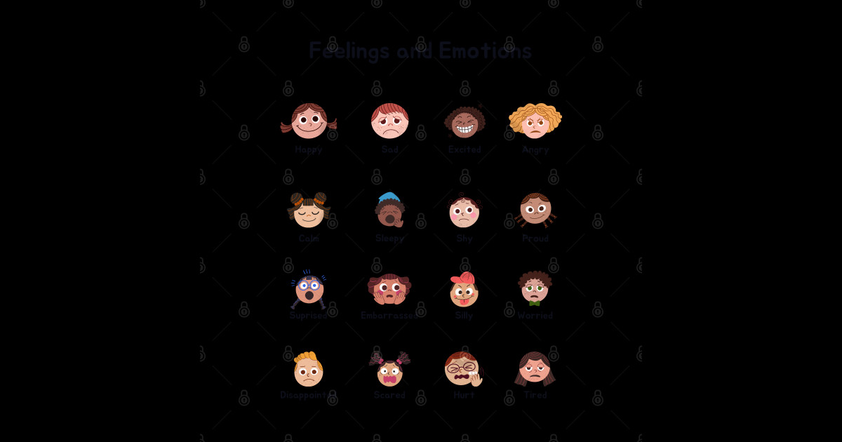 emotions and feelings set of stickers for every day - Emotions And ...